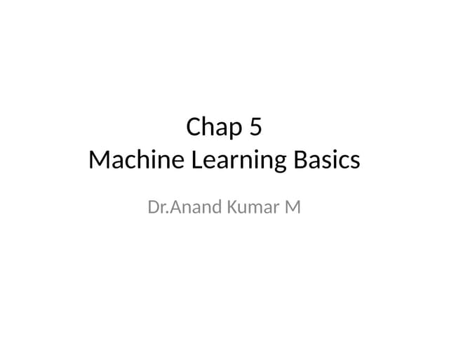 Underfitting and Overfitting in Machine Learning | PPTX