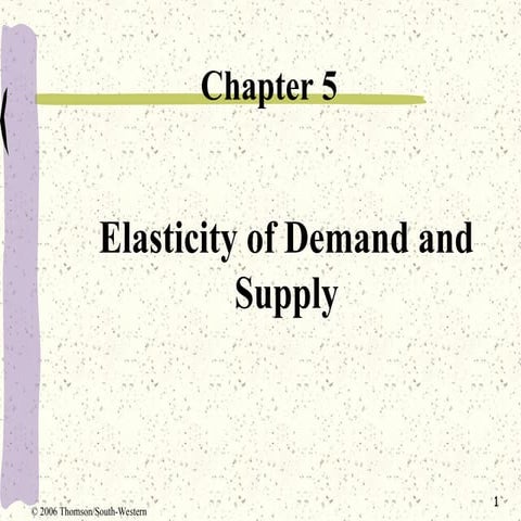 Elasticity and Demand , managerial economics | PPT