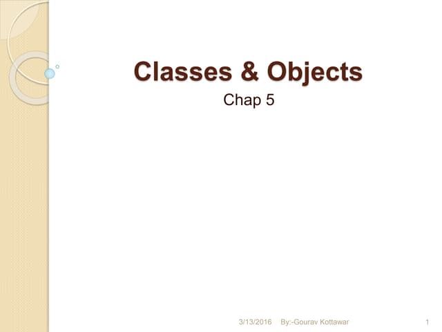classes & objects in cpp | PPTX classes & objects in cpp | PPTX