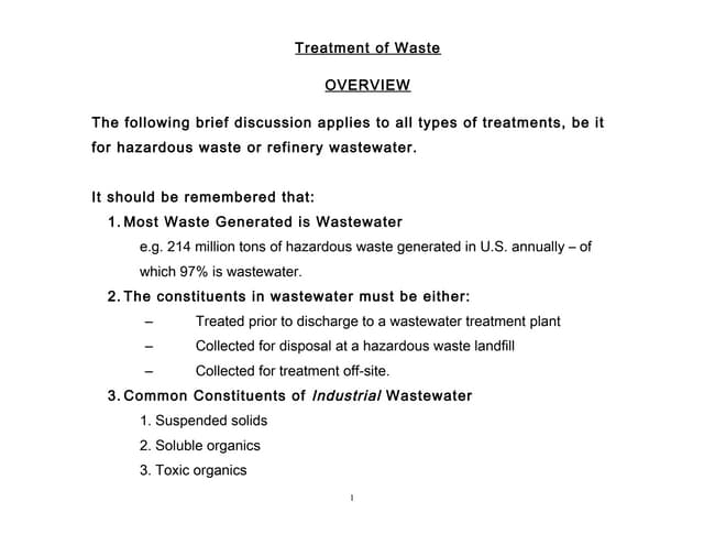 Treatment Methods For Radionuclide Removal | PPT