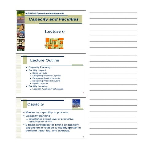 Capacity of facility | PDF