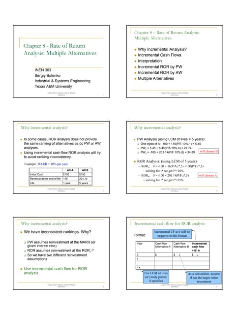8. Rate of return analysis | PDF