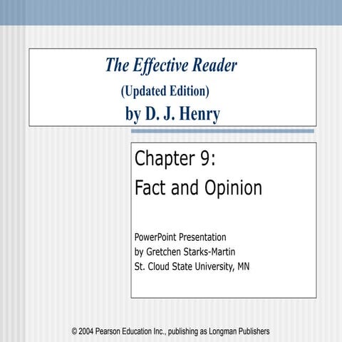 Powerpoint-Presentation about Facts and Opinion | PPTX