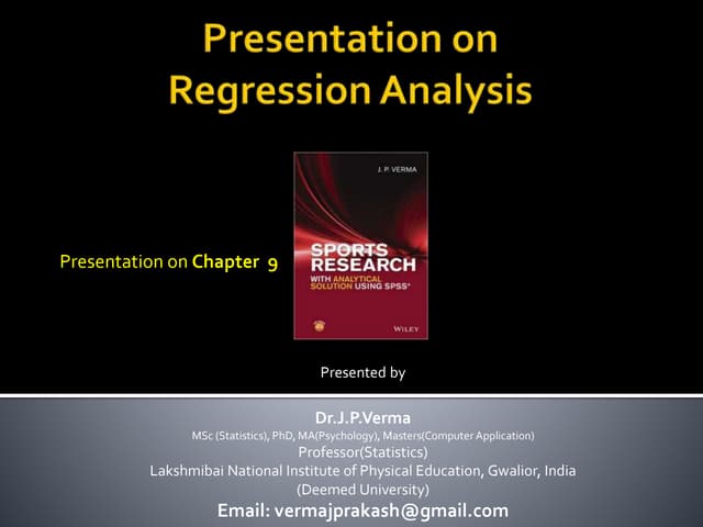 Correlation and regression analysis | PPTX