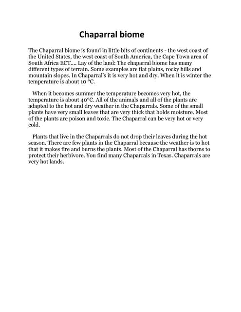 Chaparral biome | PPT | Reptiles | Pets