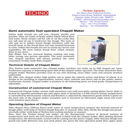 Chapati maker | PDF