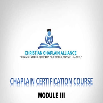 Chaplain certifcation 3 | PPTX | Christianity | Religion & Spirituality