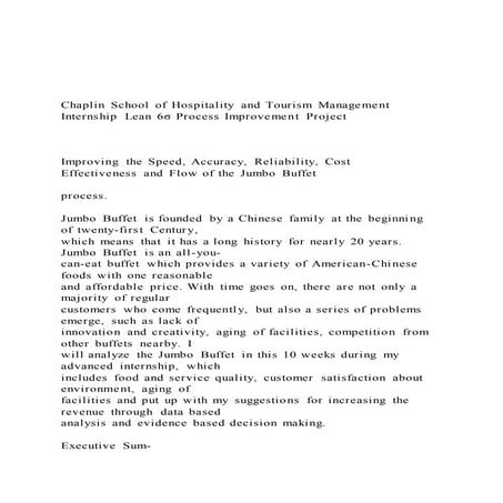 Team L - Six Sigma Project (The Sloopy's) - Revised.2 | PDF