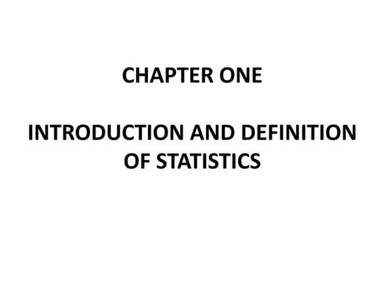 Introduction to statistics | PPT