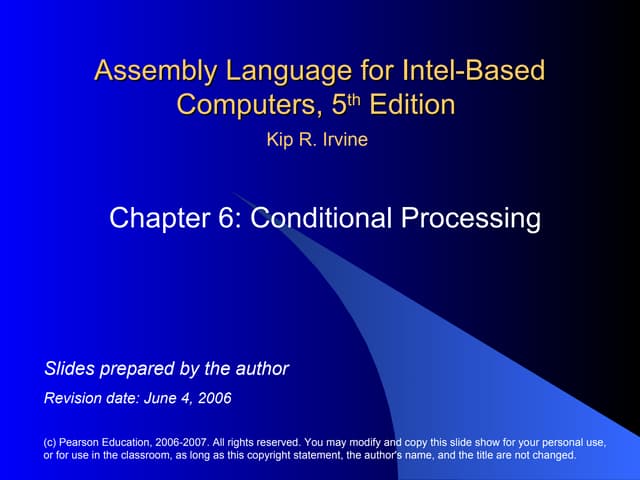 Jumps in Assembly Language. | PPT