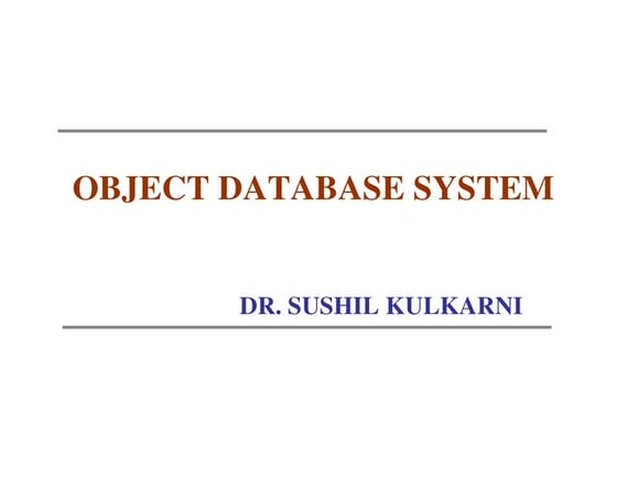 Mapping Problem Domain Objects To Object Persistence Formatsooad Ppt