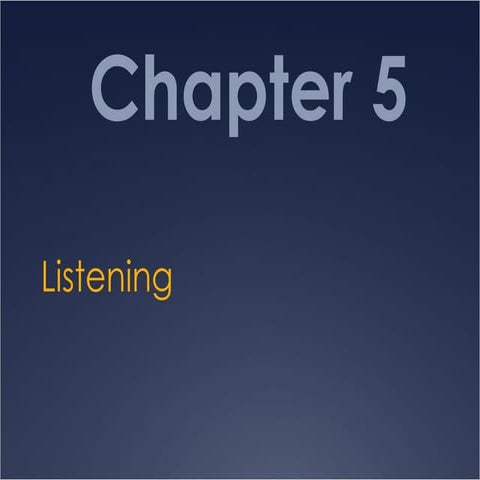 Chapt 5 listening | PPT