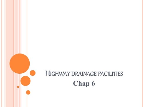 Highway Drainage System | PPTX | Geography | Science