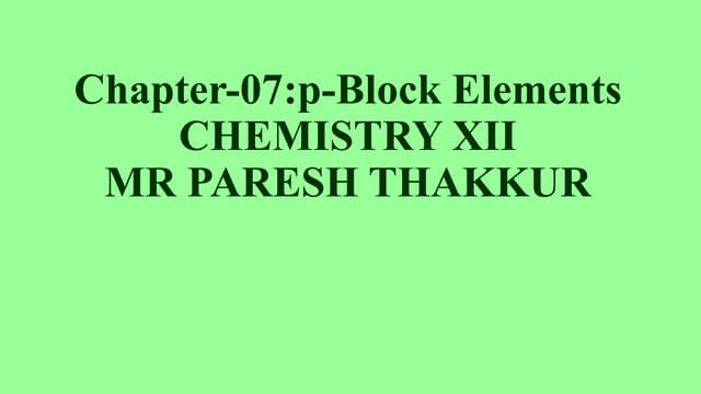 Elements of group (5A).pptx | Chemistry | Science