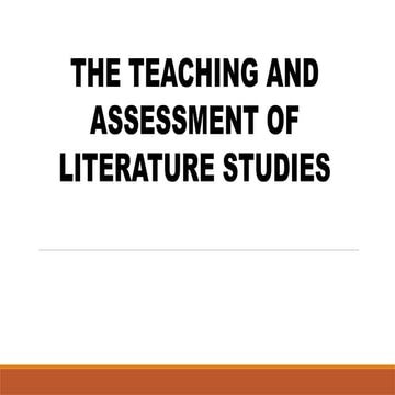 CHAPTER 1- teaching and Assessment of Literature | PPTX