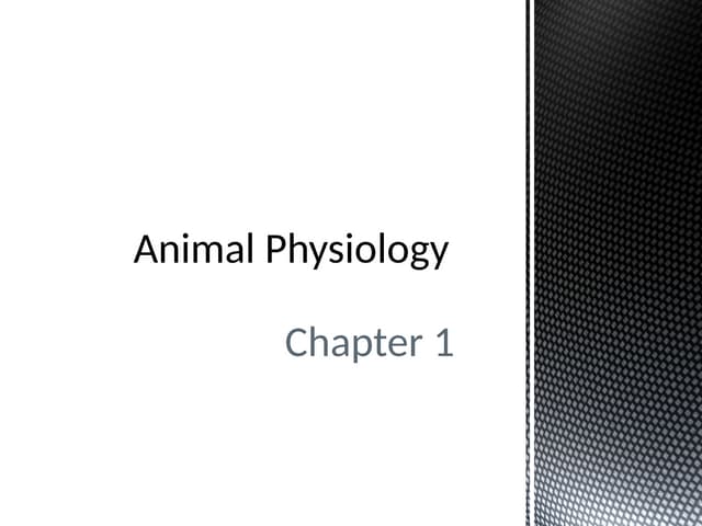 Physiology and Homeostasis | PPTX