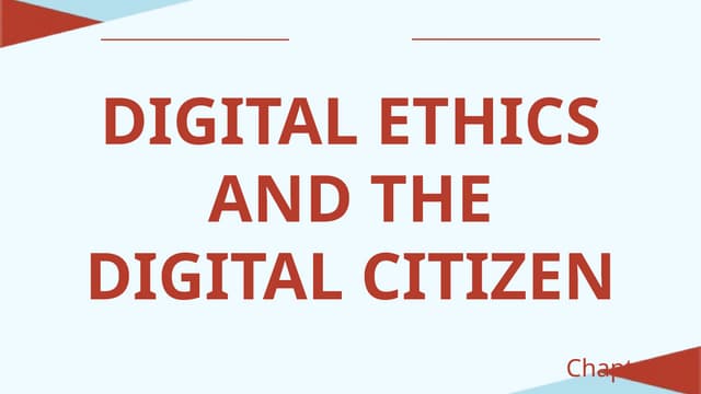 Digital Ethics | PPTX