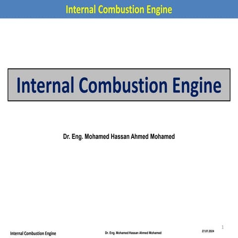 ICE introduction for internal combustion engine | PPT