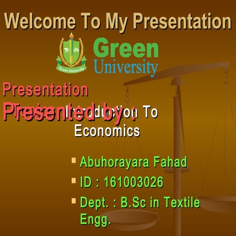 Introduction To Economics | PPT