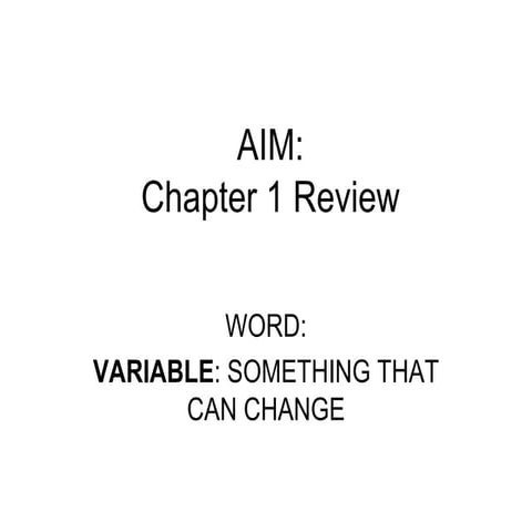 Chapter 1 Review | PPT | Biological Sciences | Science