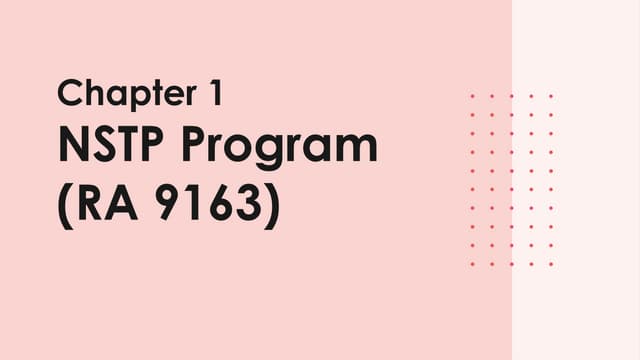 National service training program(NSTP -CWTS 1 Curriculum Guide | DOCX