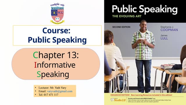 Organizing and delivering an informative speech | PPTX