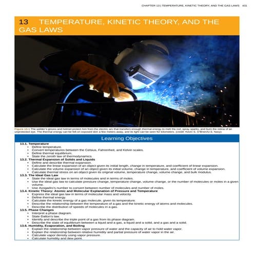 Chapter 13 temperature kinetic theory and the gas laws | PDF ...