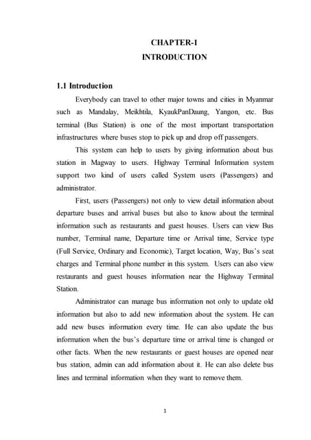 Online Bus Reservation System | PPTX