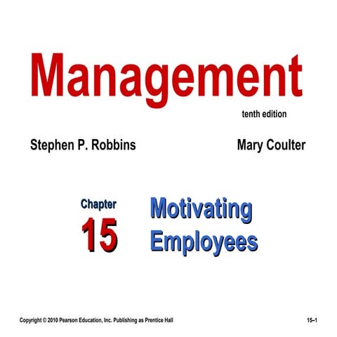 Chapter 15 management (10 th edition) by robbins and coulter | PPT