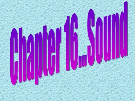 chapter sound for class 9 ppt | PPTX