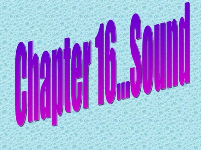 chapter sound for class 9 ppt | PPTX