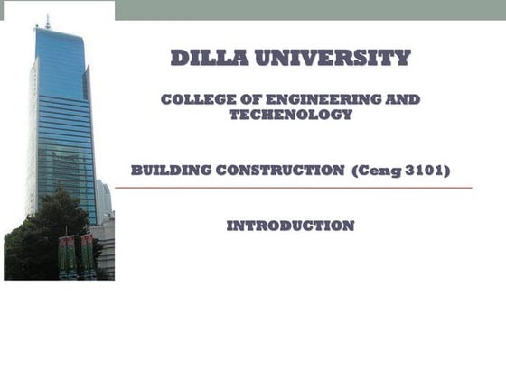 Building construction ppt | PPTX