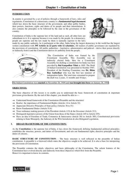 Constitution of India (PPT) | PPTX