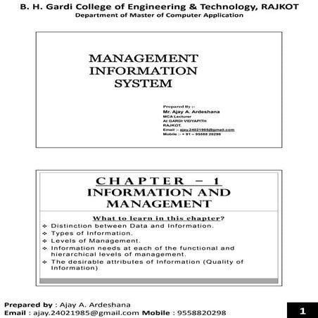 Chapter 1 information & management | PDF | Computer Software and ...