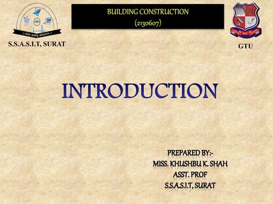 Building construction ppt | PPT