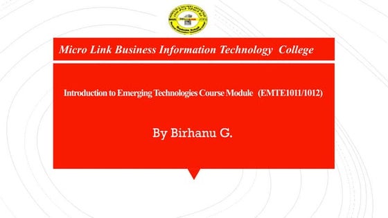 Introduction To Emerging Technology Pdf Computing Technology And Computing