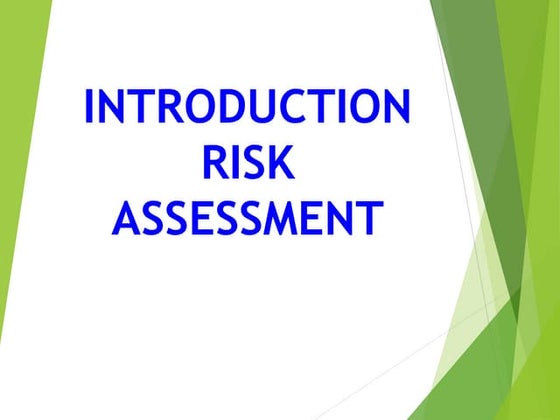 risk assessment | PPT