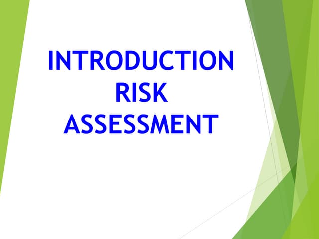 risk assessment | PPT