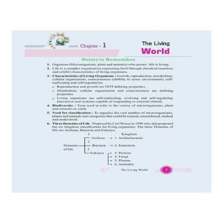Chapter 1 The Living World Solution Pdf 