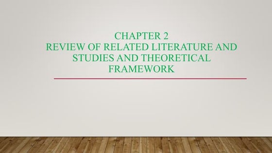 Chapter 2:review of related literature and studies | PPTX | Science