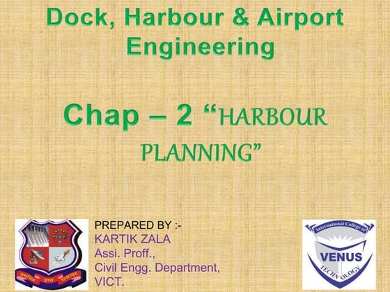Design principles and requirements of harbours | PPTX