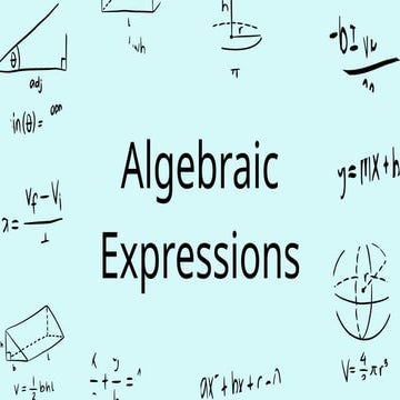 Chapter 2 Algebraic Expression. Adding and Subtracting Polynomials | PPTX