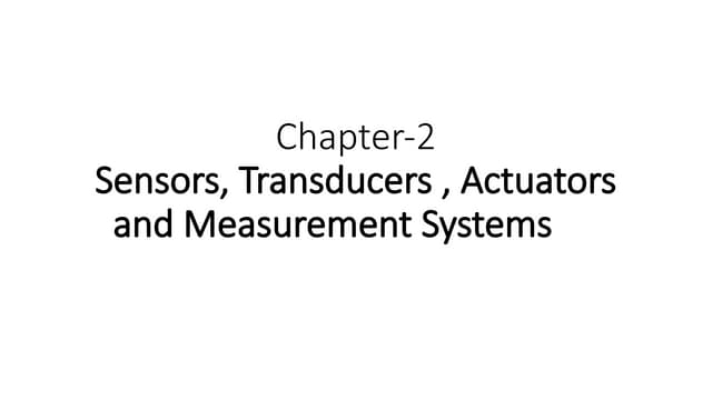 Sensors & Actuators - Functional blocks of IOT | PPTX