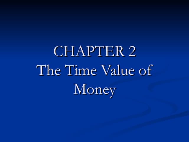 Time value of money ppt. | PPTX