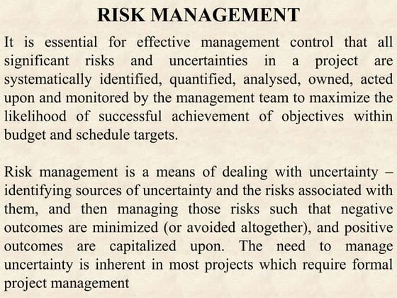 Chapter1 introduction to risk management | PPTX
