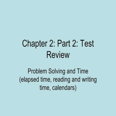 Chapter 2 Part 2 Review | PPT