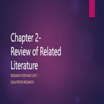 Chapter 2:review of related literature and studies | PPTX