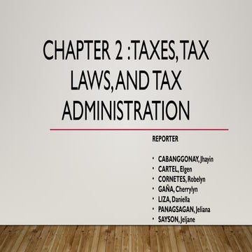 TAXATION.ppt for second year college that learning business. | PPTX