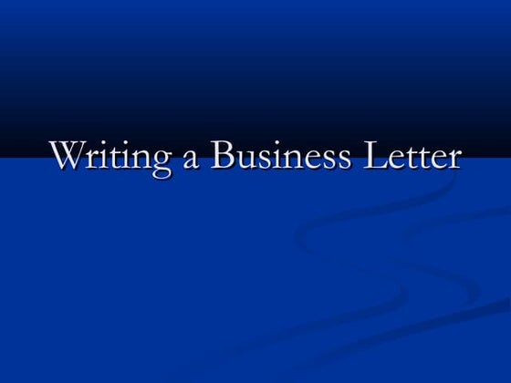 Six Standard parts of a letter | DOCX