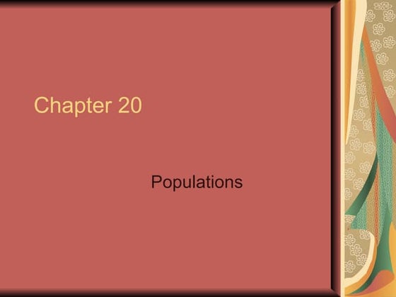 Population dynamics presentation | PPTX